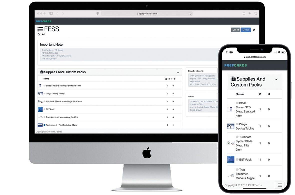 Preference Card Features - PREFcards™